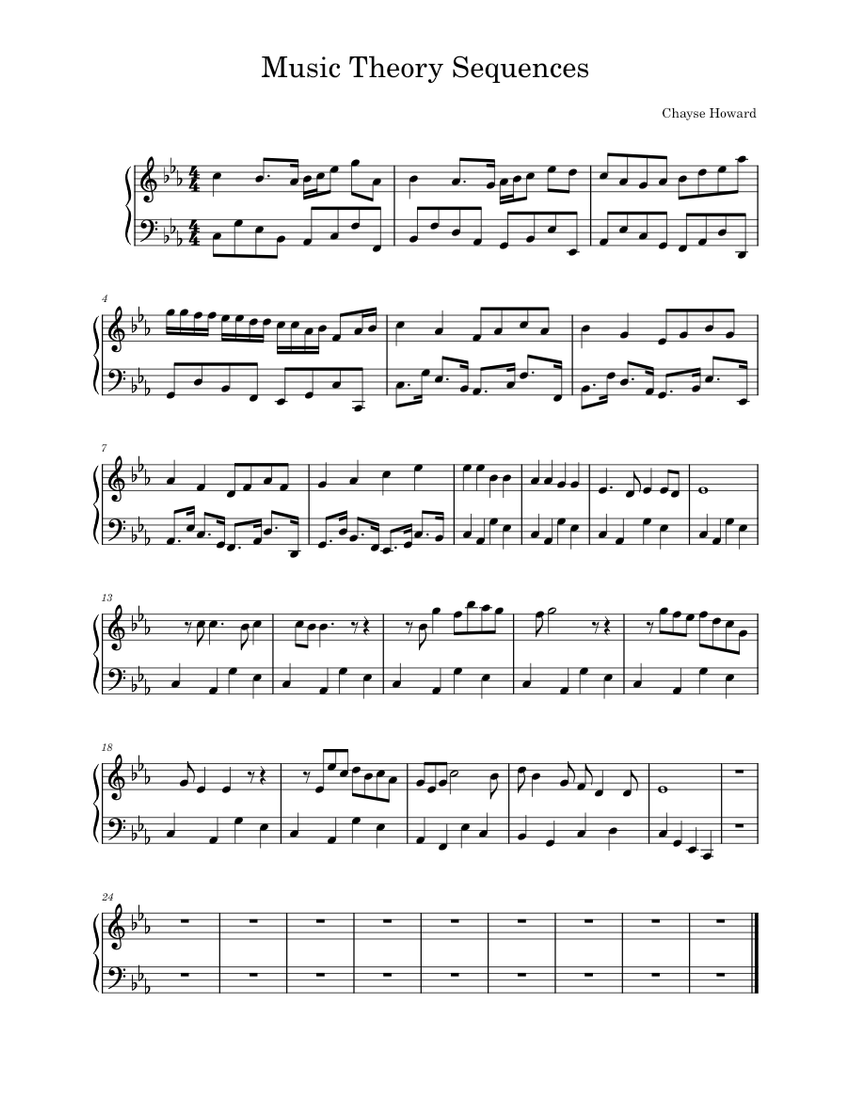 Music Theory Sequences Sheet music for Piano (Solo) Easy | Musescore.com