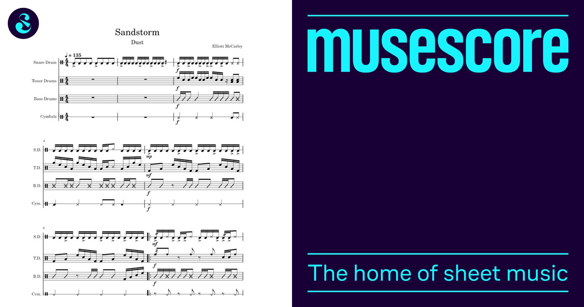 Sandstorm – elliottmccarl Sheet music for Tuba, Synthesizer, Trumpet ...