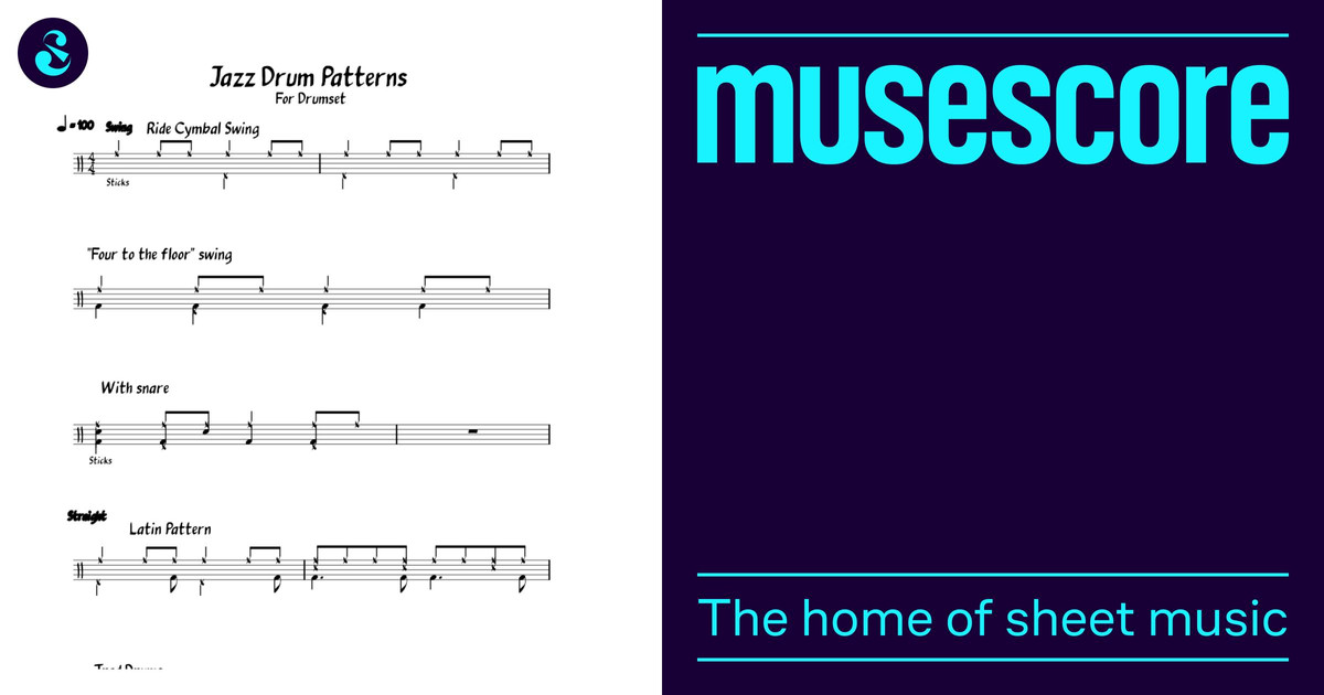 Jazz Drum Patterns MUSIC 2025 – yeshapatel205 Sheet music for Drum ...