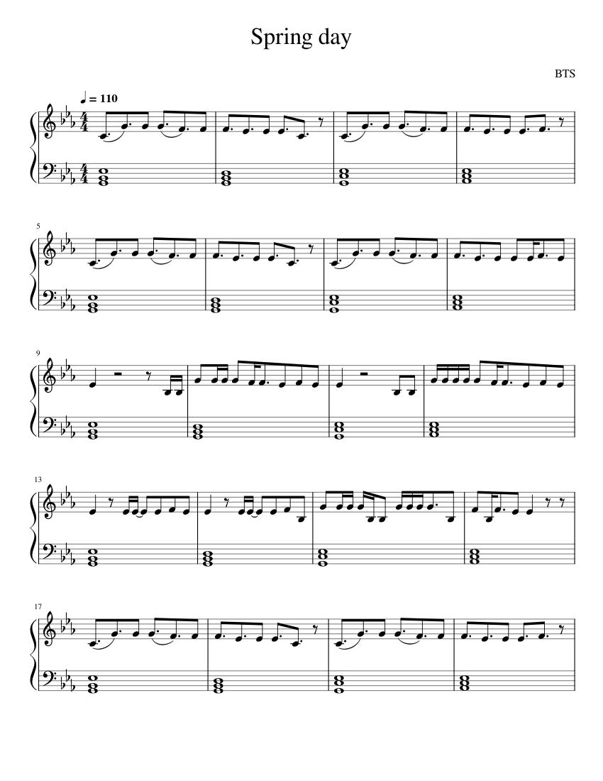 Spring day Sheet music for Piano (Solo) Easy | Musescore.com