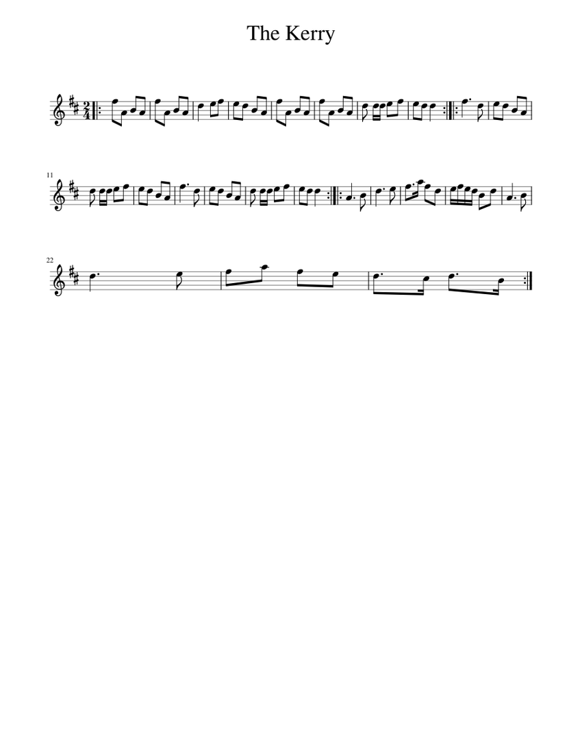 The Kerry Sheet music for Piano (Solo) Easy | Musescore.com