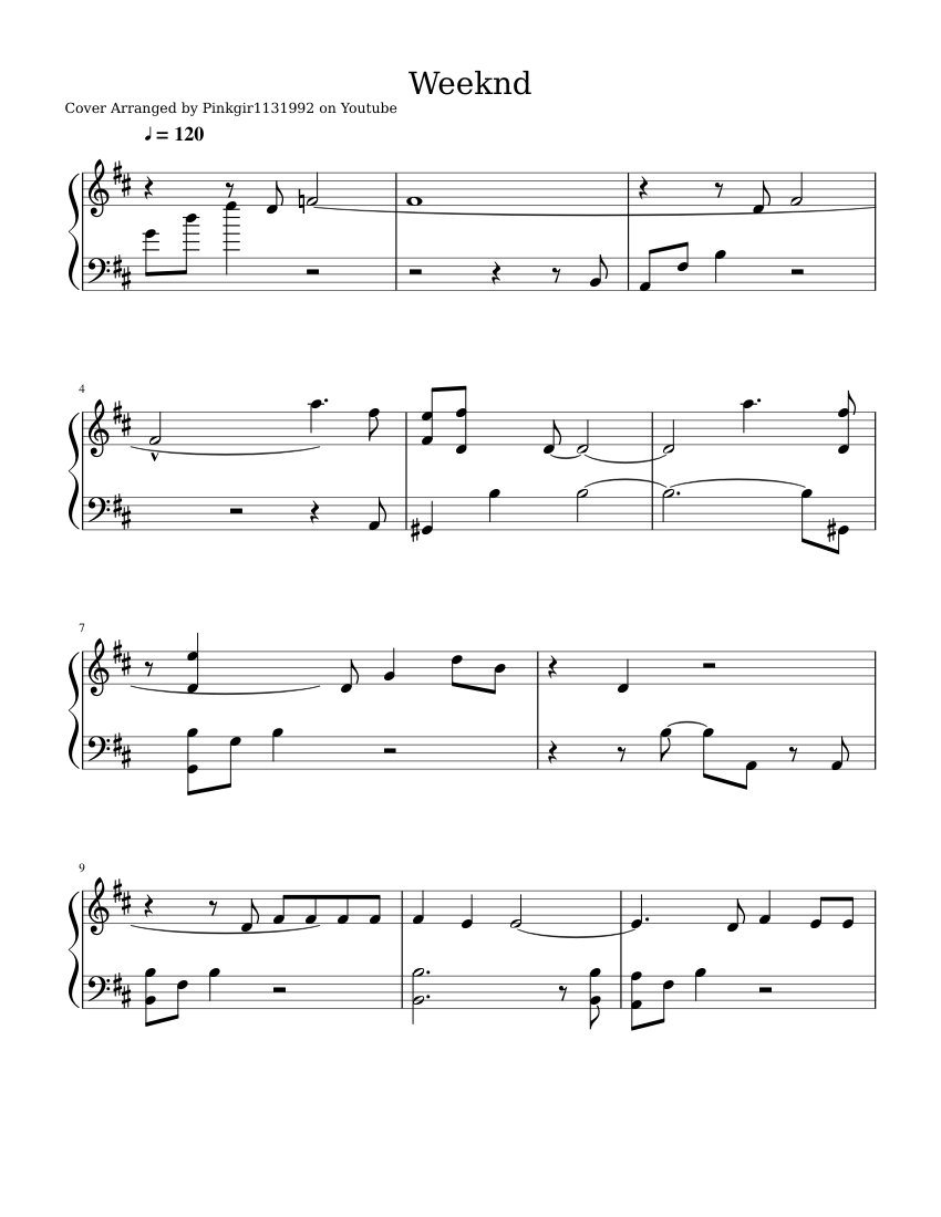 Wicked Games - The Weeknd Sheet Music for Piano (Solo) Easy | MuseScore.com