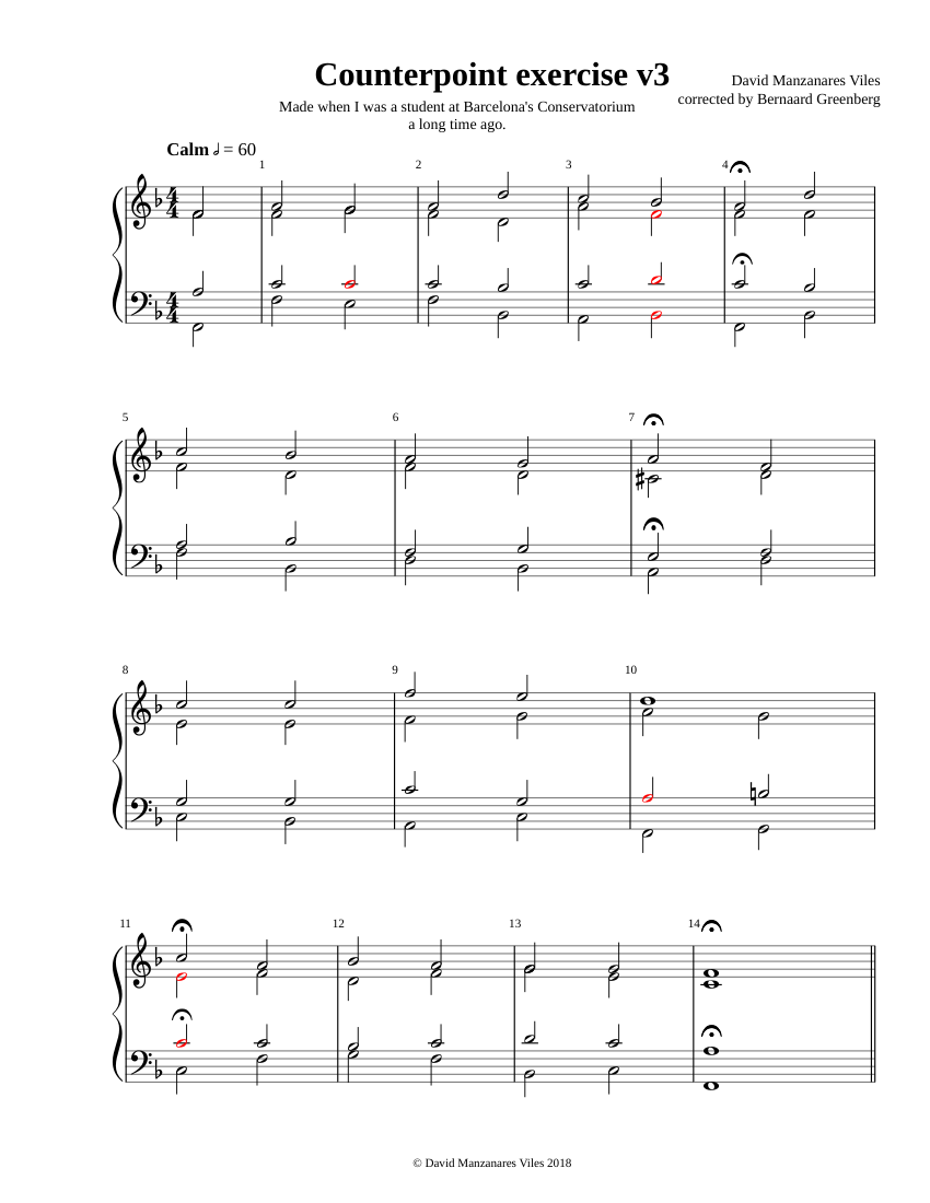 Counterpoint exercise v3 - piano tutorial