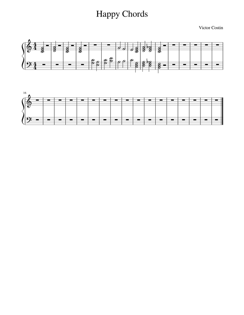 Happy Chords - piano tutorial