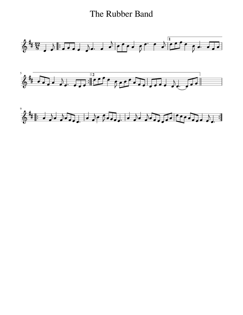 The Rubber Band Sheet Music for Piano (Solo) Easy | MuseScore.com