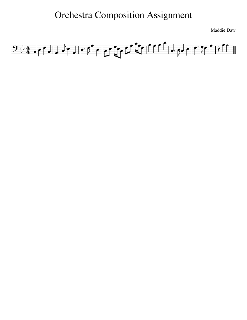 Orchestra_Composition_Assignment Sheet music for Piano (Solo) Easy ...