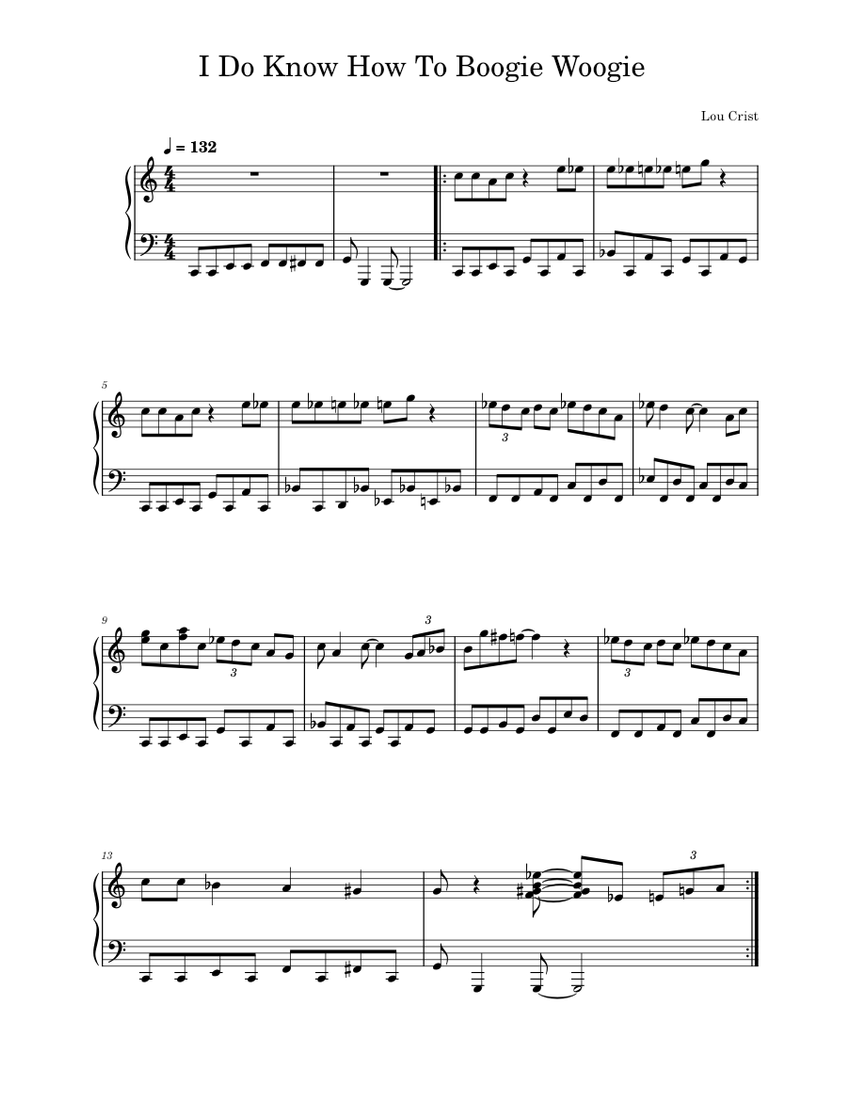 I Do Know How To Boogie Woogie Sheet music for Piano (Solo) | Musescore.com