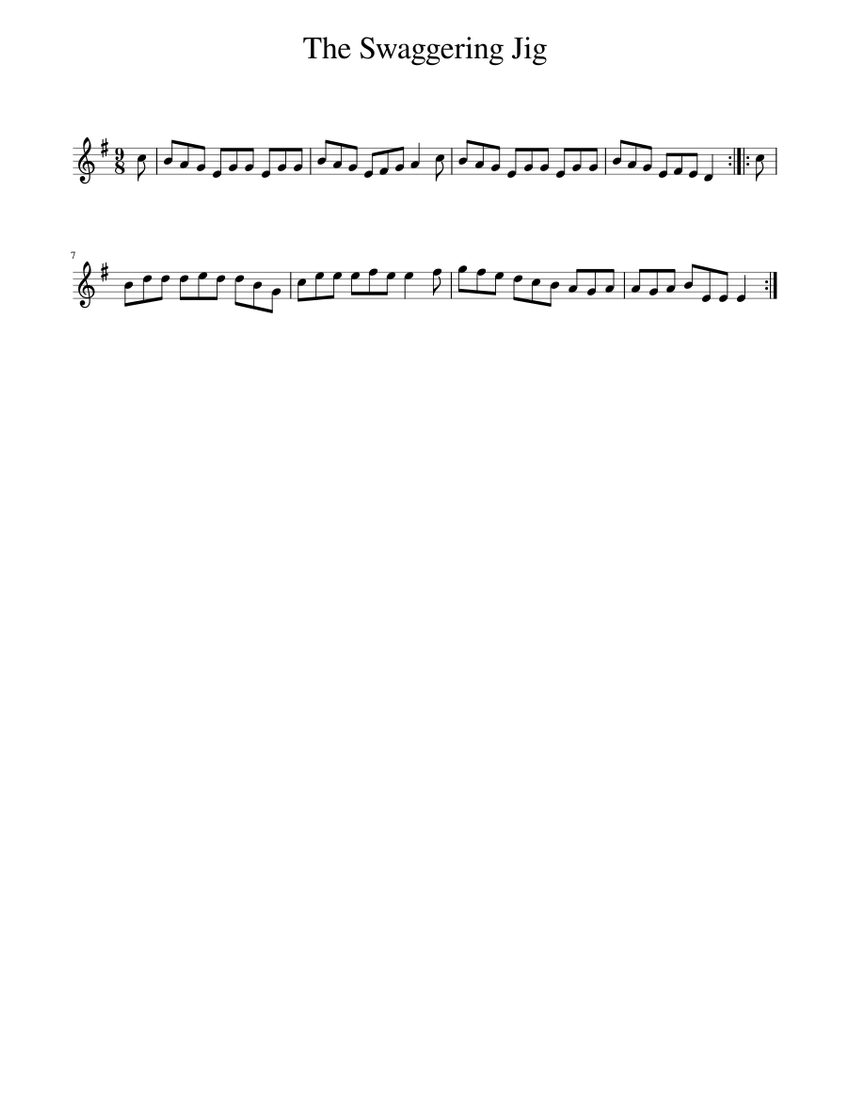 The Swaggering Jig Sheet music for Piano (Solo) Easy | Musescore.com