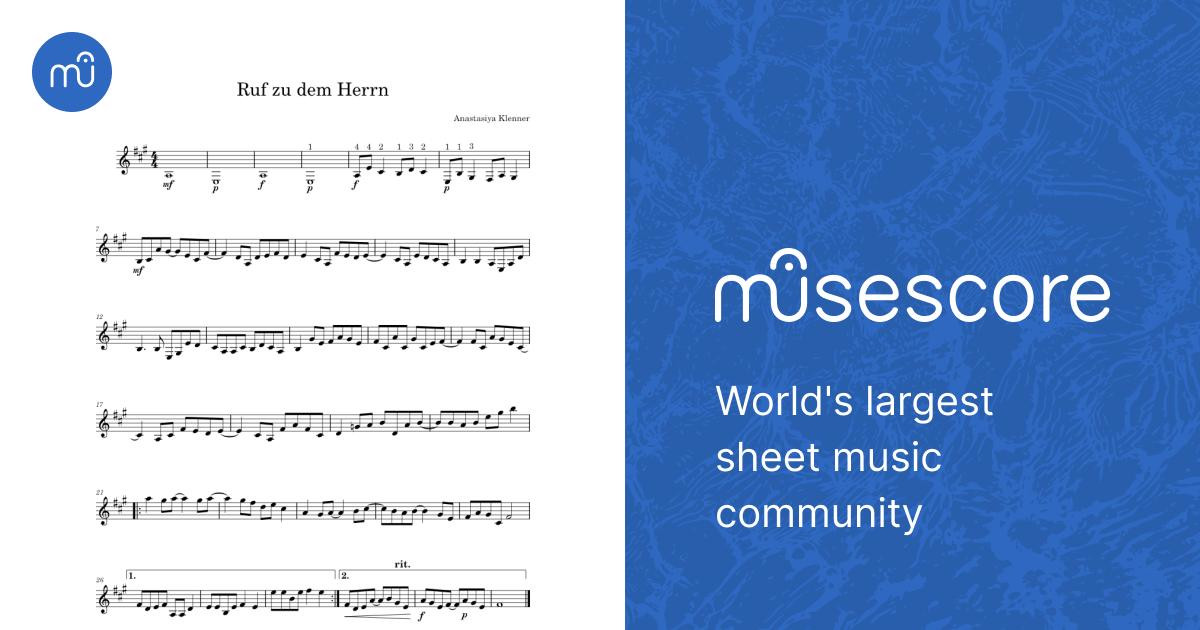 Ruf zu dem Herrn – Anastasiya Klenner Sheet Music for Violin (Solo ...