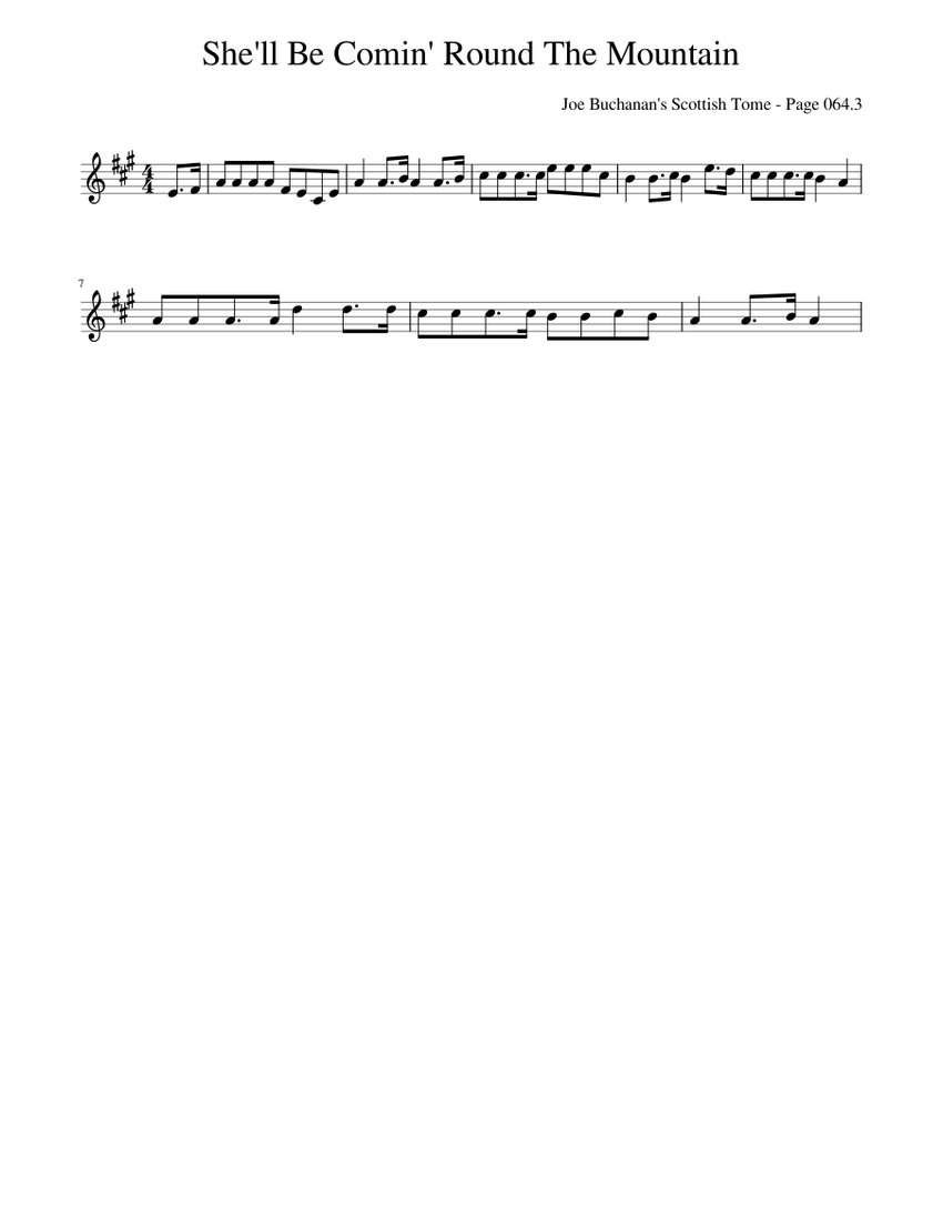 She'll Be Comin' Round The Mountain Sheet music for Piano (Solo) Easy ...