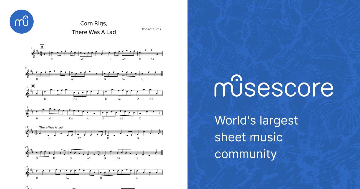 Corn Rigs, There Was A Lad - Robert Burns Sheet music for Piano (Solo ...