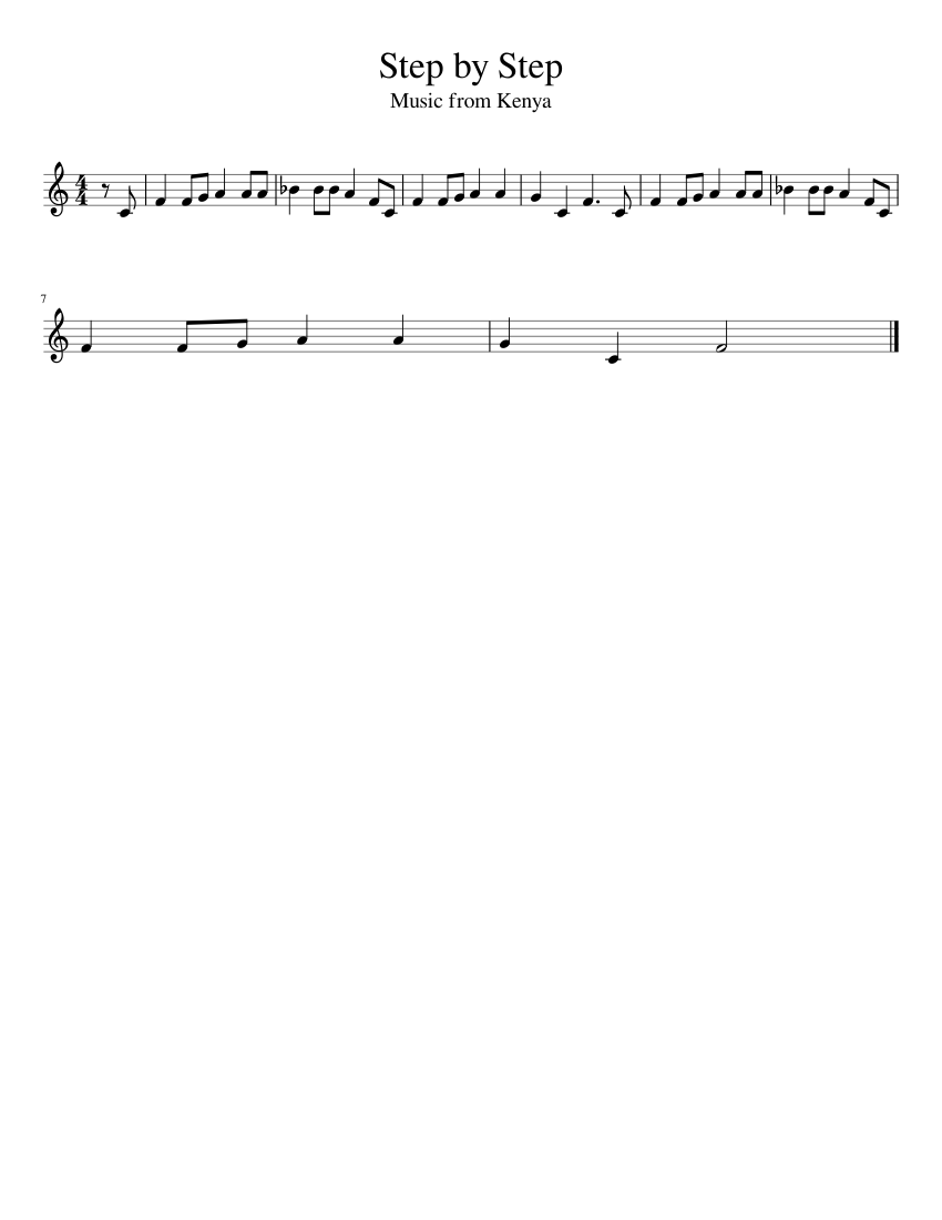 Step by Step Sheet music for Piano (Solo) | Musescore.com