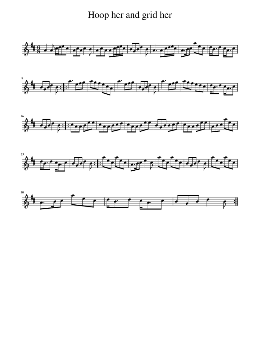 Hoop her and grid her Sheet music for Piano (Solo) Easy | Musescore.com
