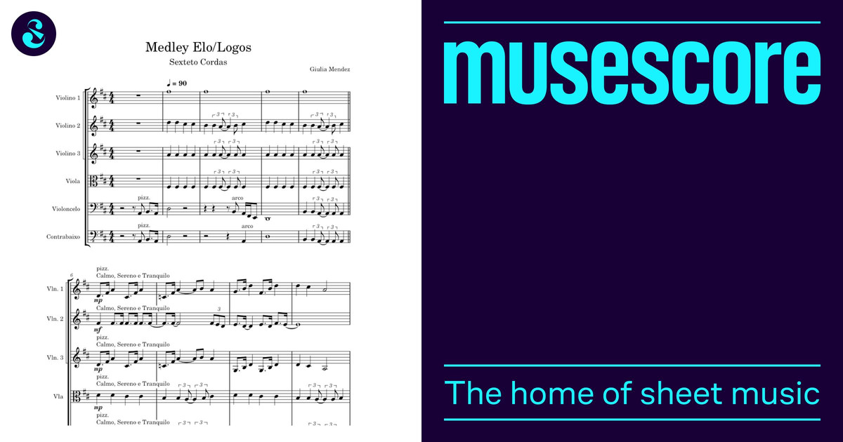 Medley Elo/Logos Sheet Music for Contrabass, Violin, Viola, Cello ...