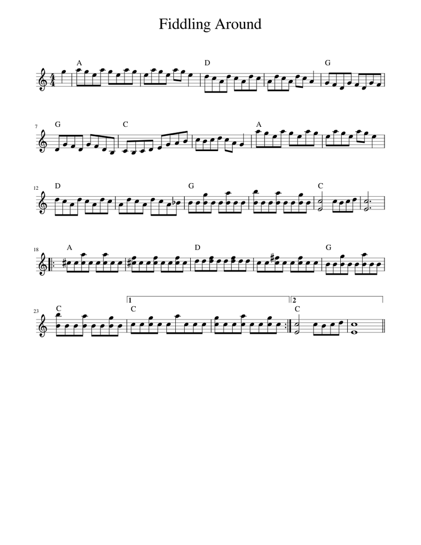 Fiddling Around Sheet music for Piano (Solo) | Musescore.com