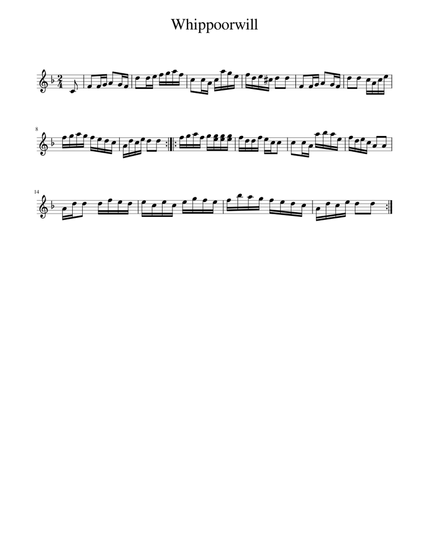Whippoorwill Sheet music for Piano (Solo) Easy | Musescore.com
