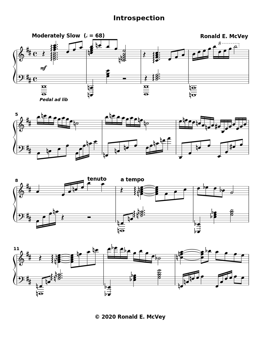 Introspection Sheet music for Piano (Solo) | Musescore.com