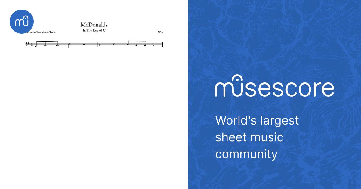 McDonalds Jingle Sheet Music for Piano (Solo) easy | MuseScore.com