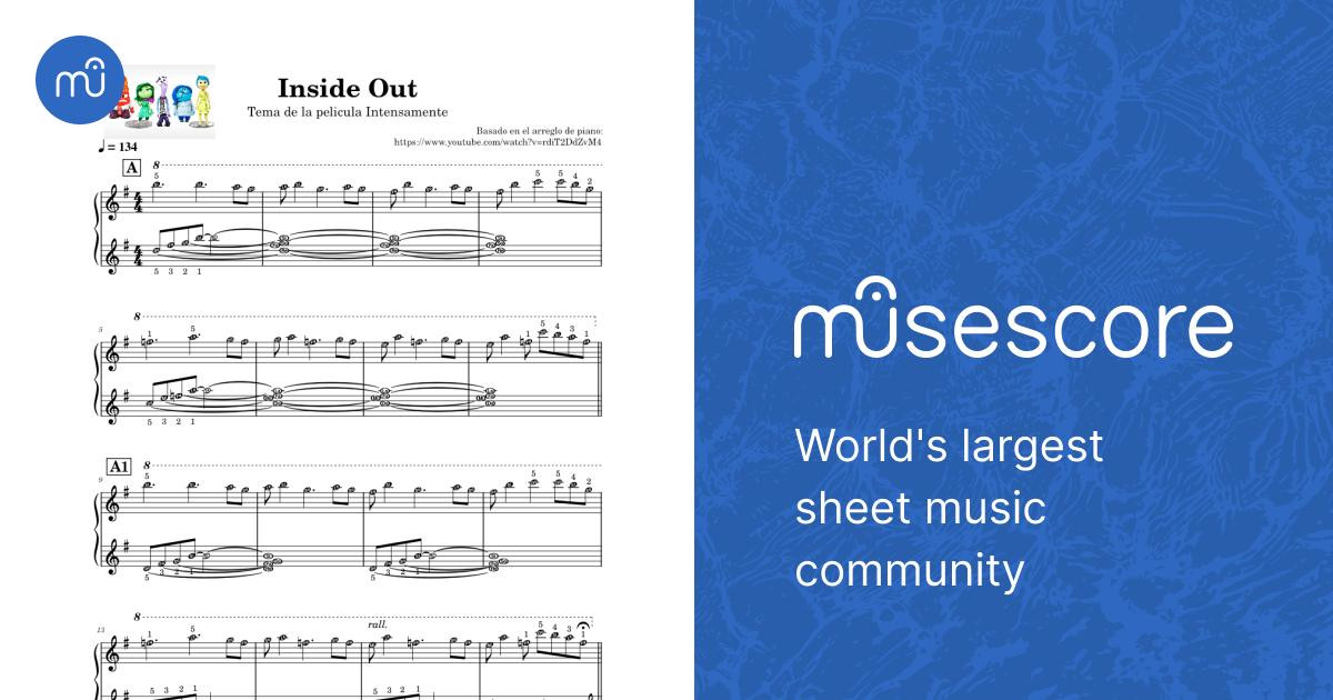 Inside Out - Main Theme – Michael Giacchino - piano tutorial