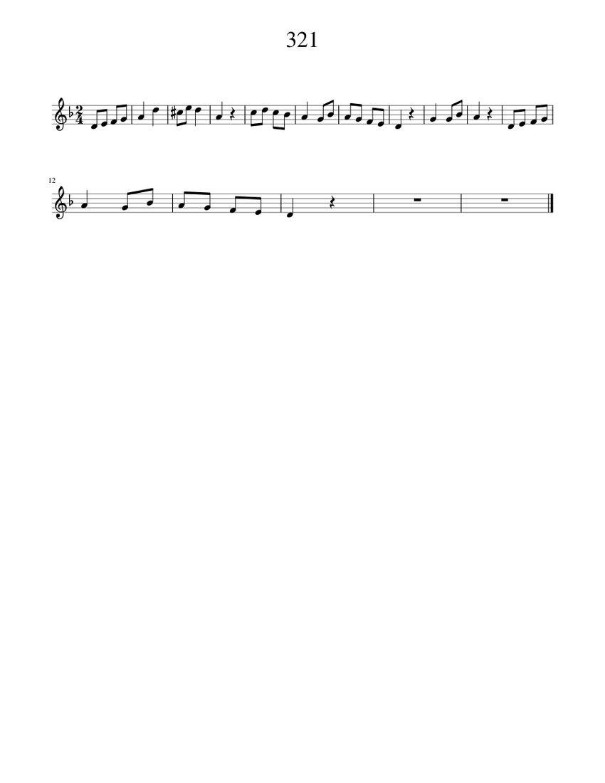 321 Sheet Music for Piano (Solo) Easy | MuseScore.com