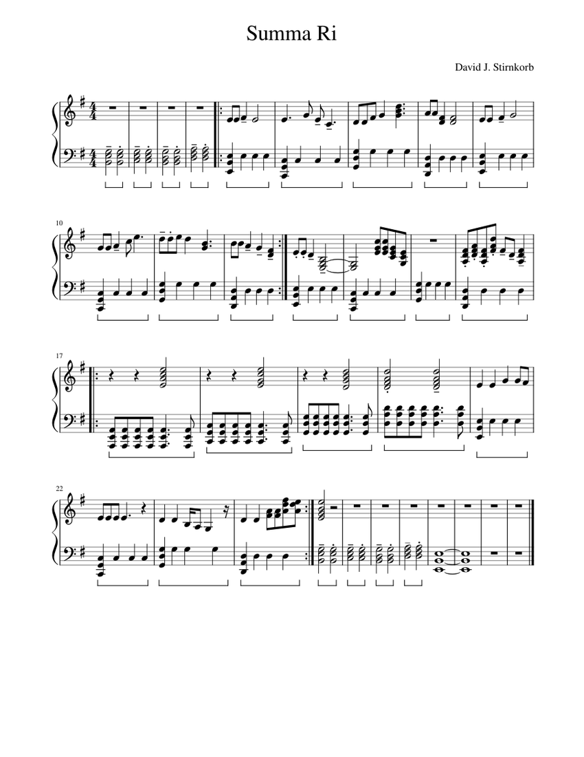 Summa Ri - piano tutorial
