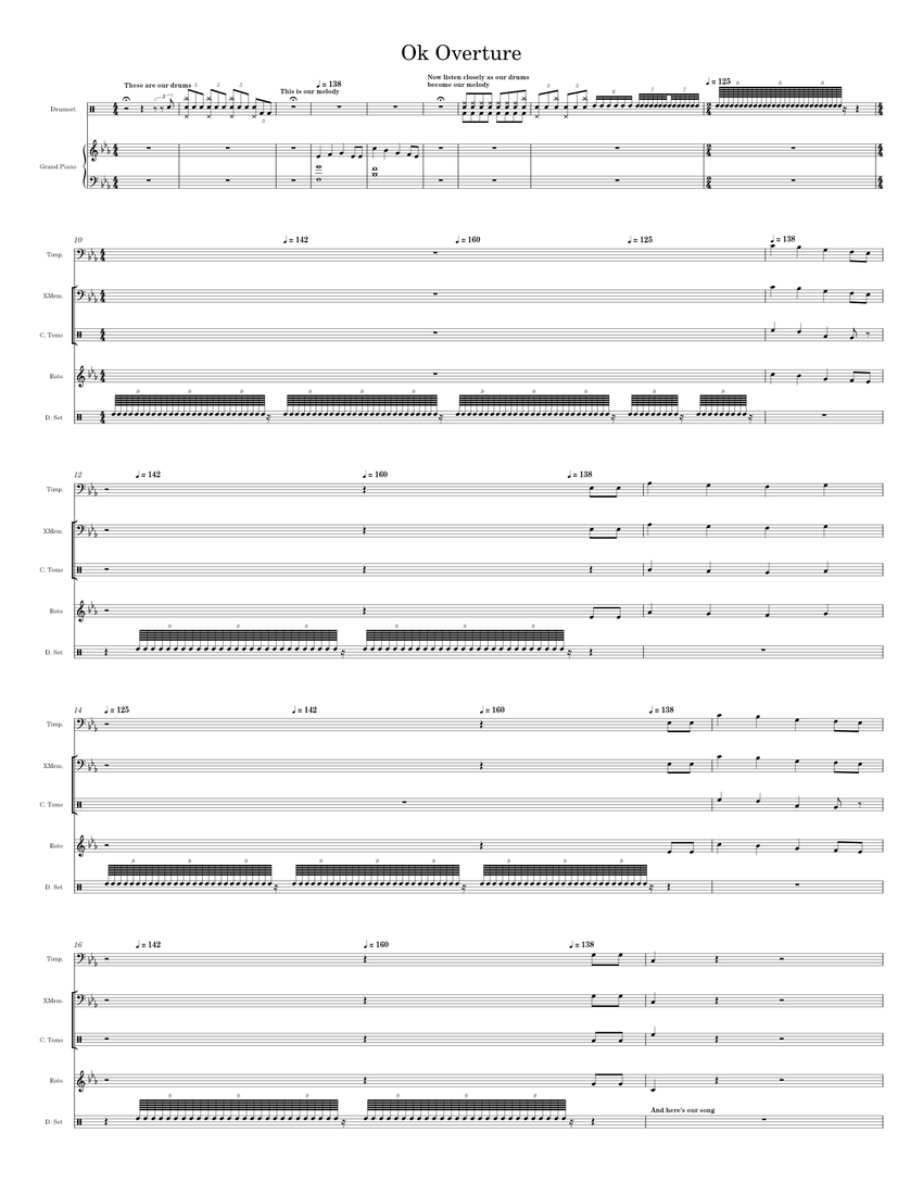 OK Overture – AJR (WIP) Sheet music for Piano, Trombone, Tuba ...