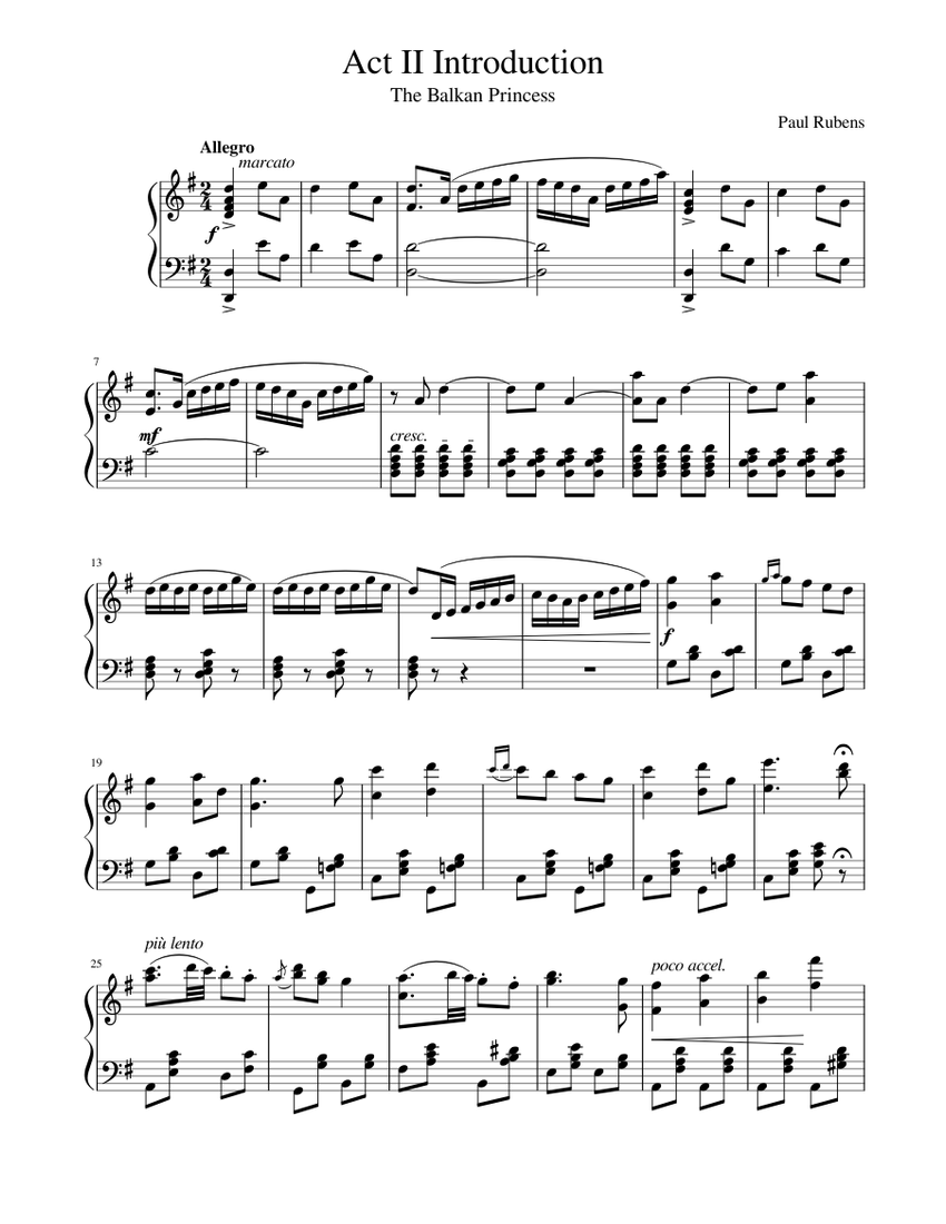 8. Act II Introduction Sheet music for Piano, Female, Male (Mixed Trio ...