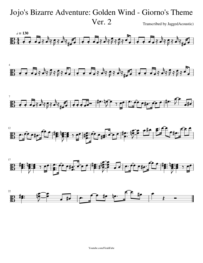 Girono's Theme Viola Sheet Music for Viola (Solo) | MuseScore.com