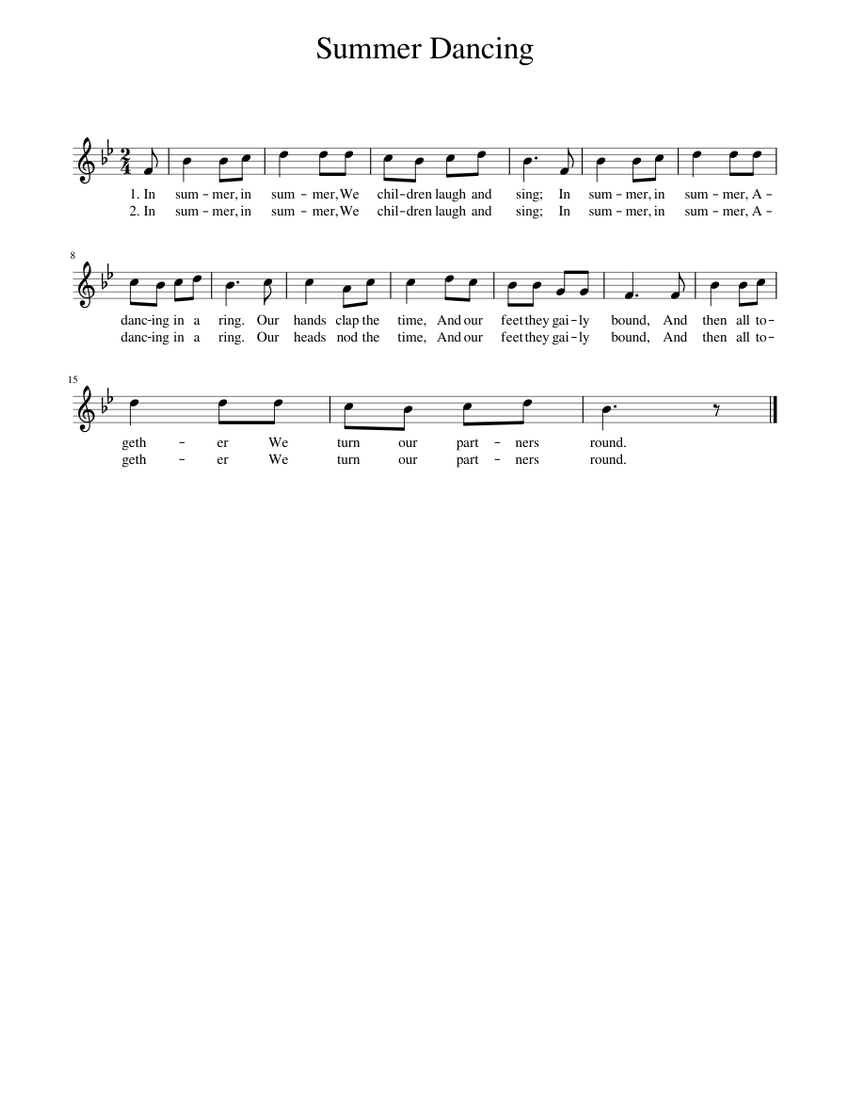 Summer Dancing Sheet music for Piano (Solo) Easy | Musescore.com