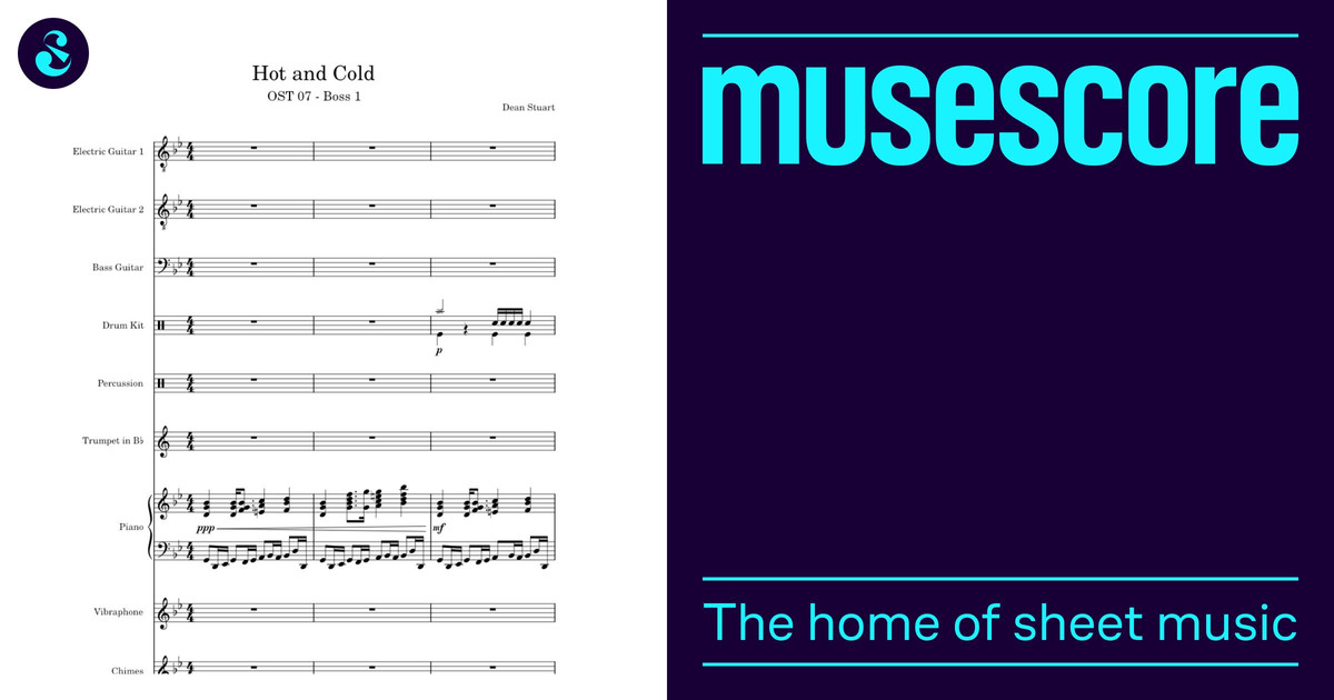Hot and Cold Sheet Music for Piano, Vibraphone, Guitar, Bass guitar ...