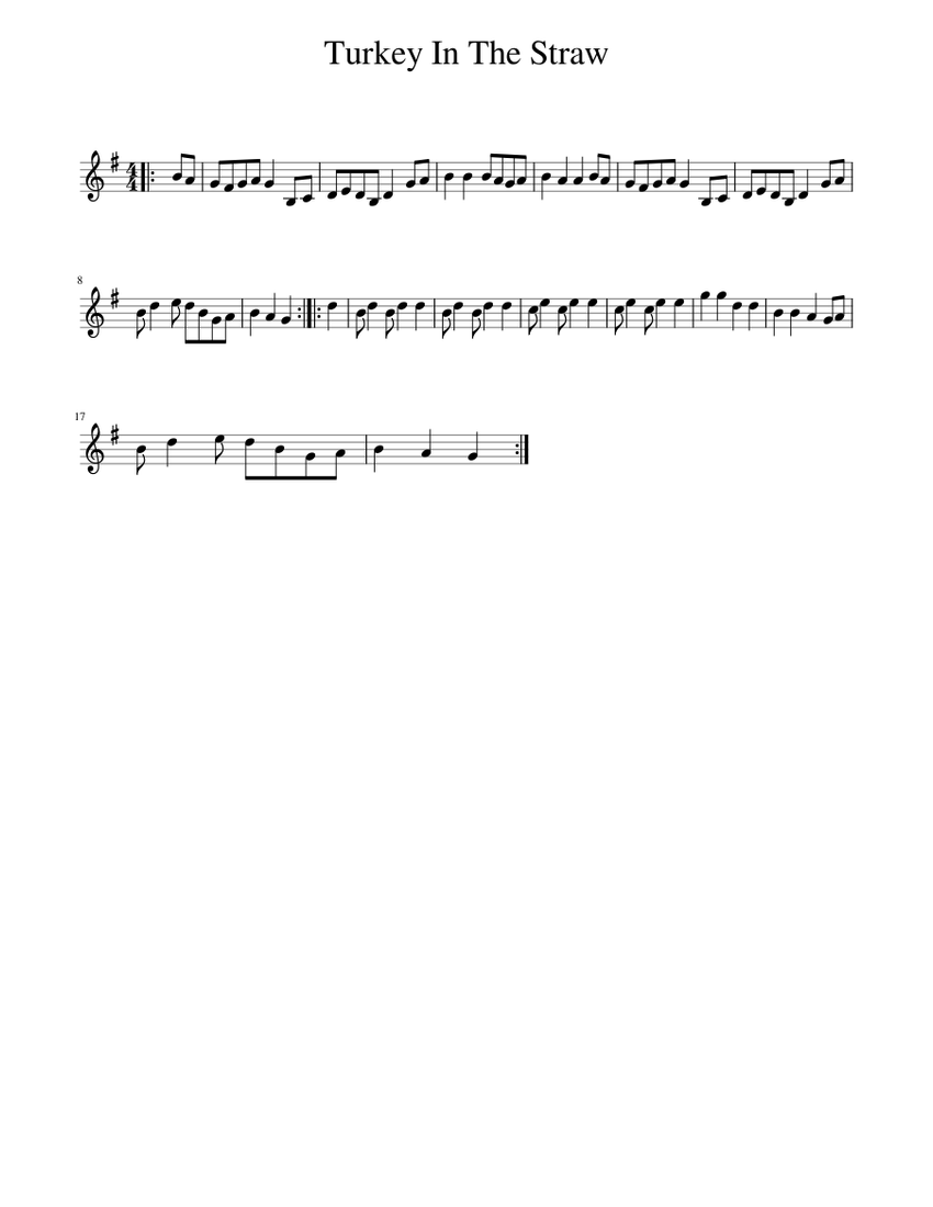 Turkey In The Straw Sheet music for Piano (Solo) Easy | Musescore.com