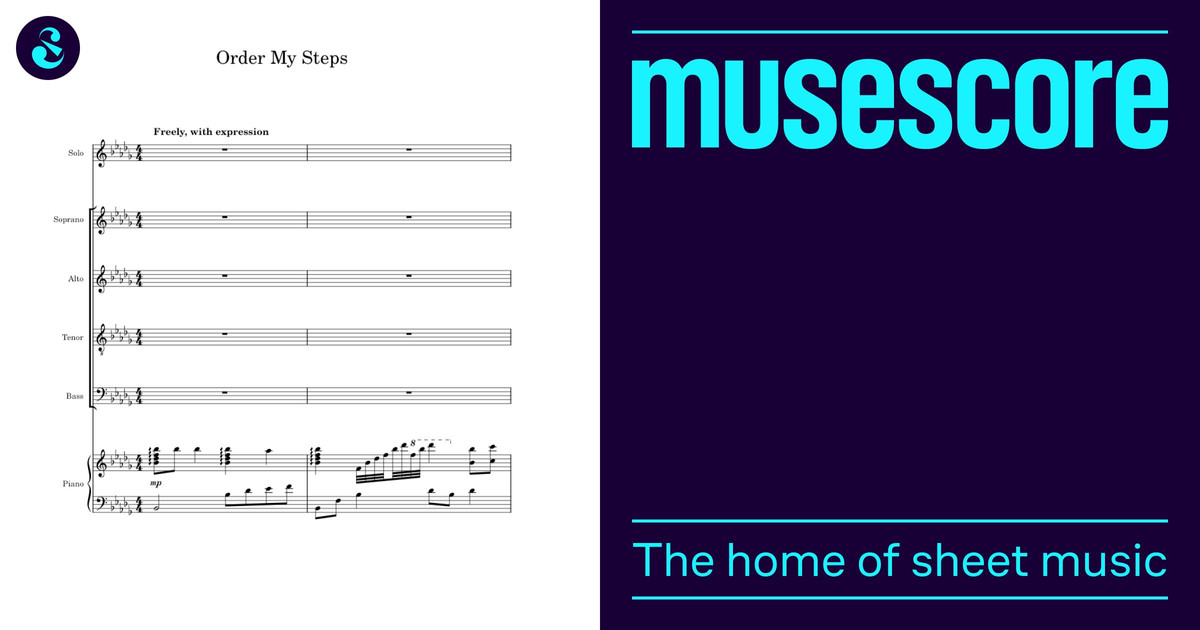 Order My Steps Sheet Music for Piano, Bass guitar, Synthesizer (Piano ...