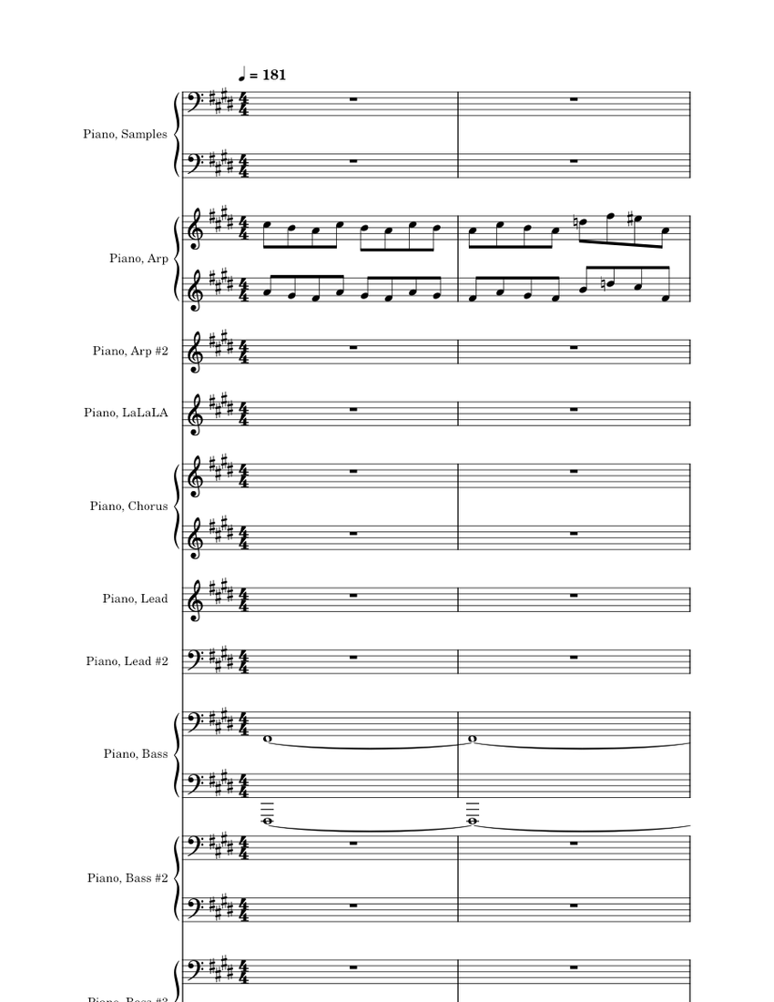 #1fle33 – Camellia #1fle33 (From Arcaea) Sheet Music for Piano (Piano ...