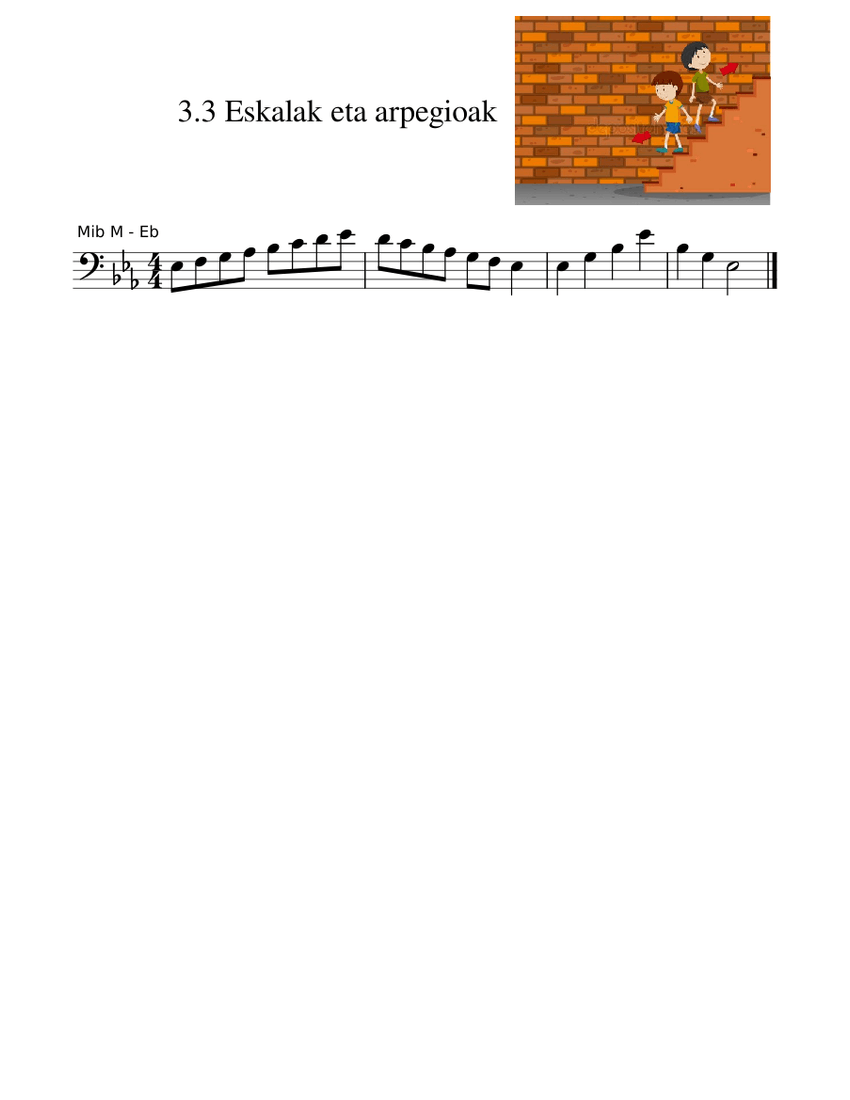 3.3 Eskala Mib M Tronboiaplus Sheet music for Piano (Solo) | Musescore.com