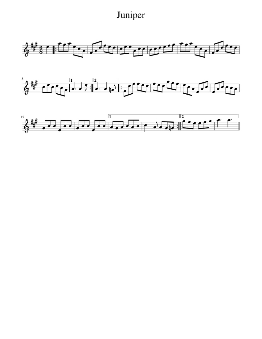 Juniper Sheet music for Piano (Solo) | Musescore.com