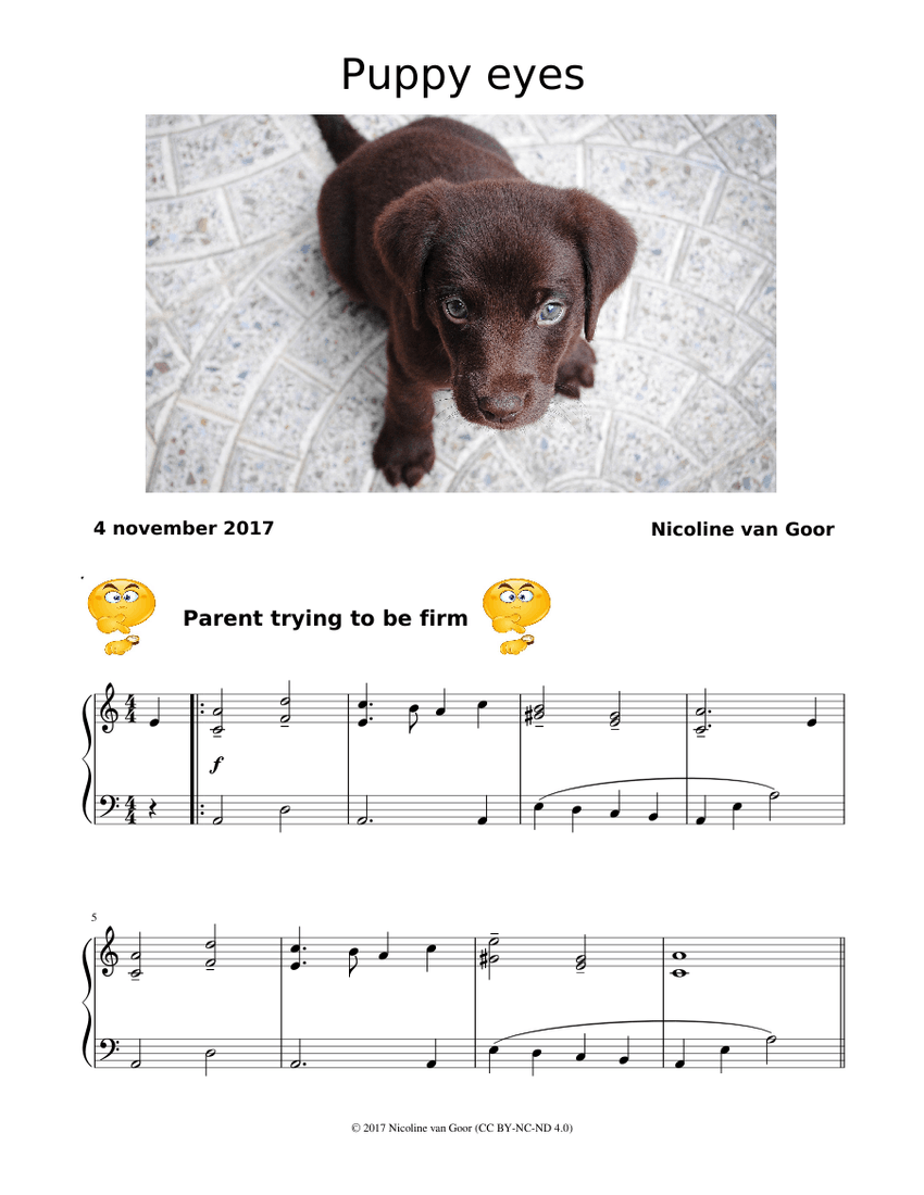 Puppy eyes Sheet music for Piano (Solo) | Musescore.com