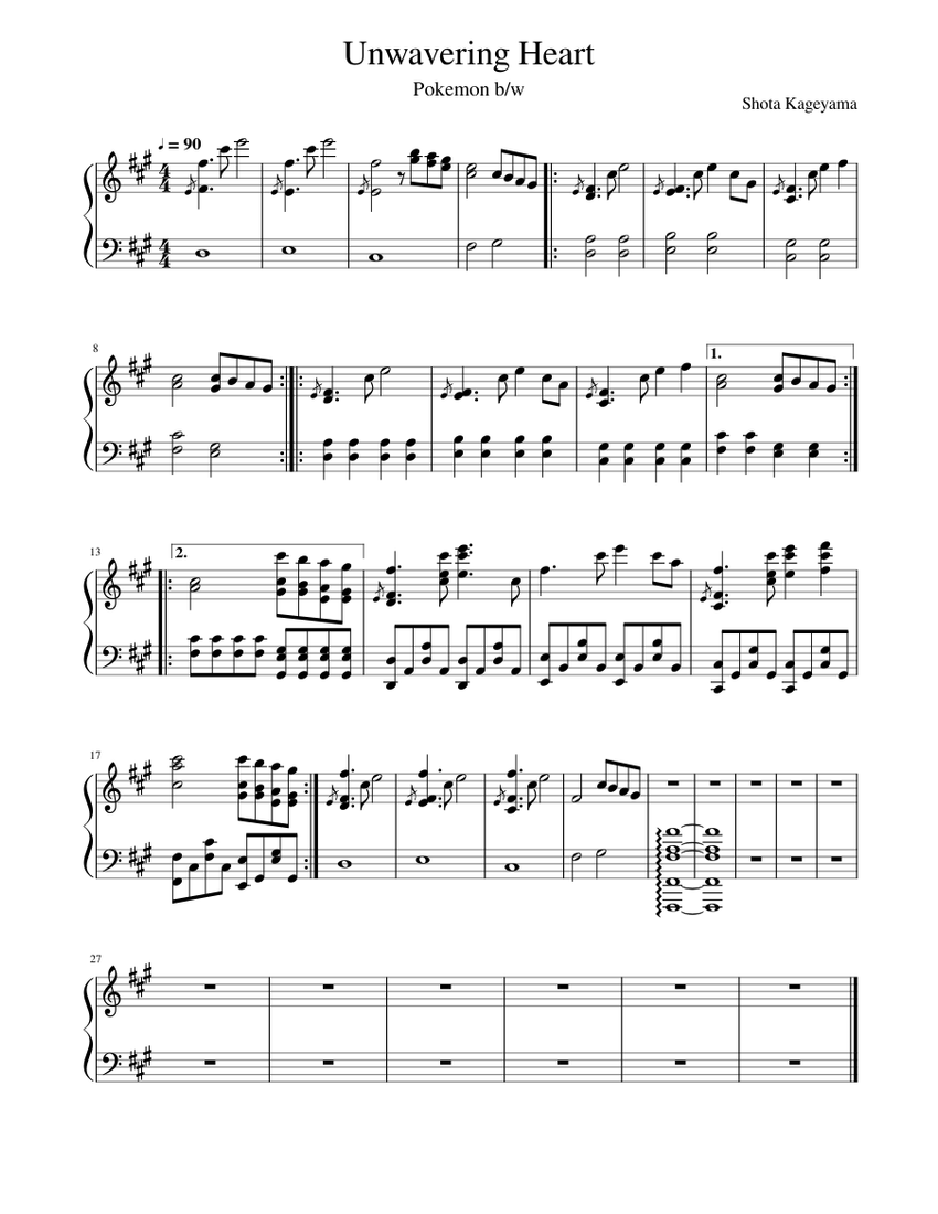 Unwavering Heart Sheet music for Piano (Solo) | Musescore.com