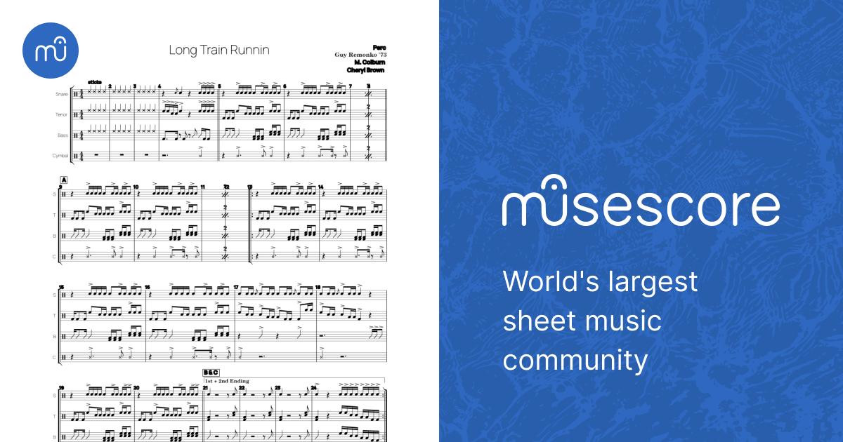 Long Train Runnin perc 110 Sheet music for Tuba, Bass guitar ...