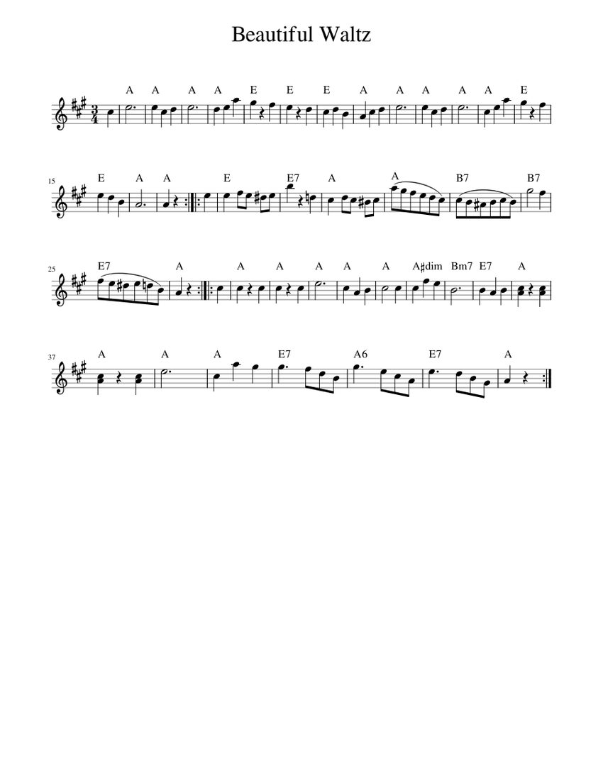 Beautiful Waltz Sheet music for Piano (Solo) Easy | Musescore.com