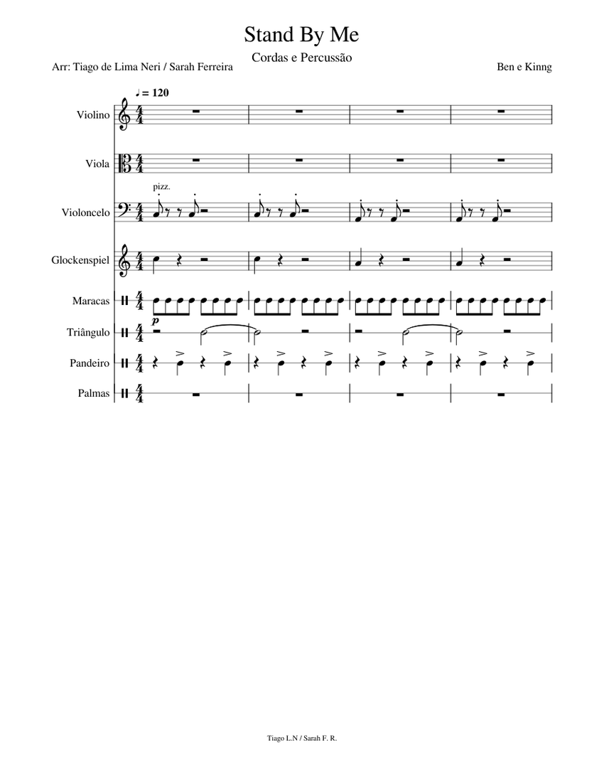 Stand By Me Sheet music for Tambourine, Glockenspiel, Violin, Viola ...