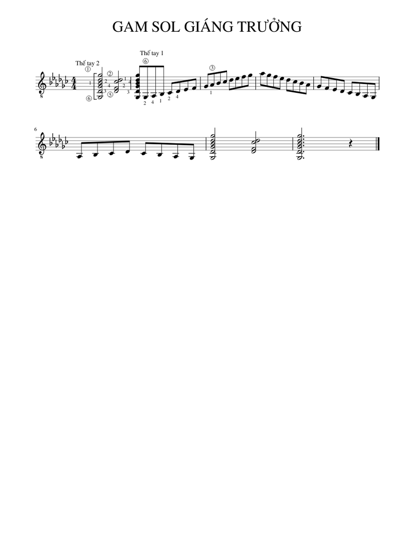 GAM SOL GIÁNG TRƯỞNG Sheet music for Guitar (Solo) | Musescore.com