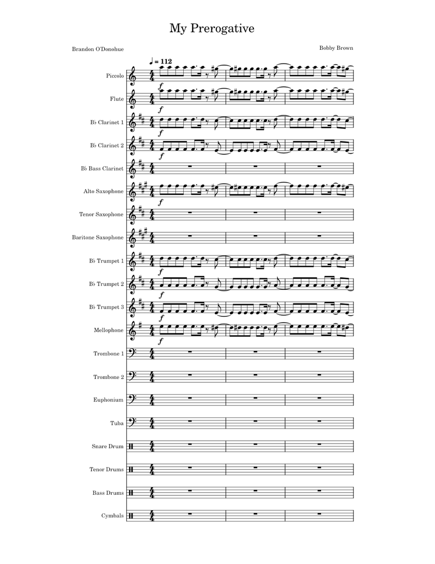 My prerogative – Bobby Brown My Prerogative Sheet Music for Trombone ...