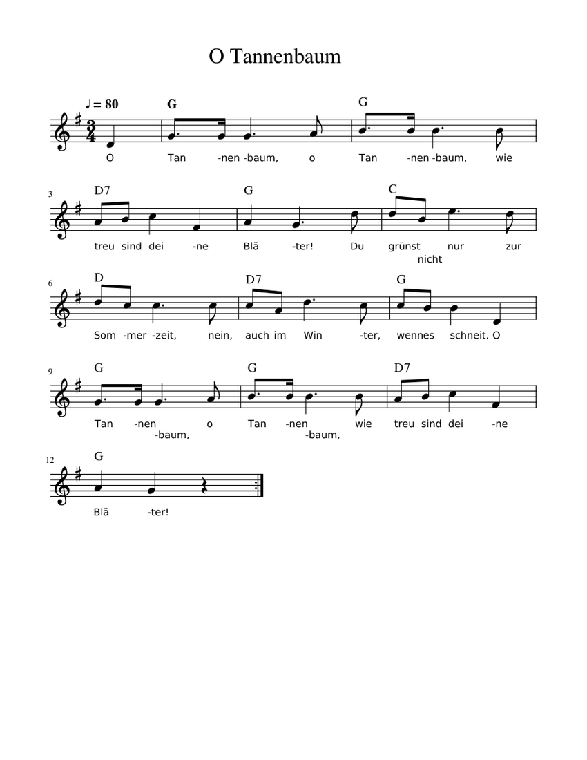 O_Tannenbaum Sheet music for Piano (Solo) | Musescore.com