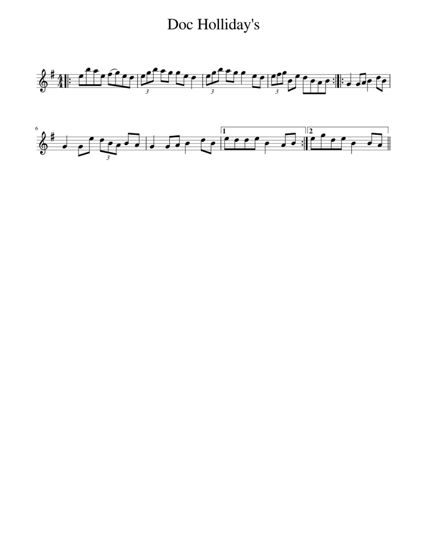 Doc Holliday's Sheet music for Piano (Solo) Easy | Musescore.com