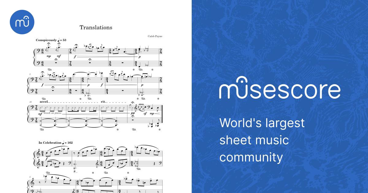 Translations Sheet Music for Piano (Solo) | MuseScore.com