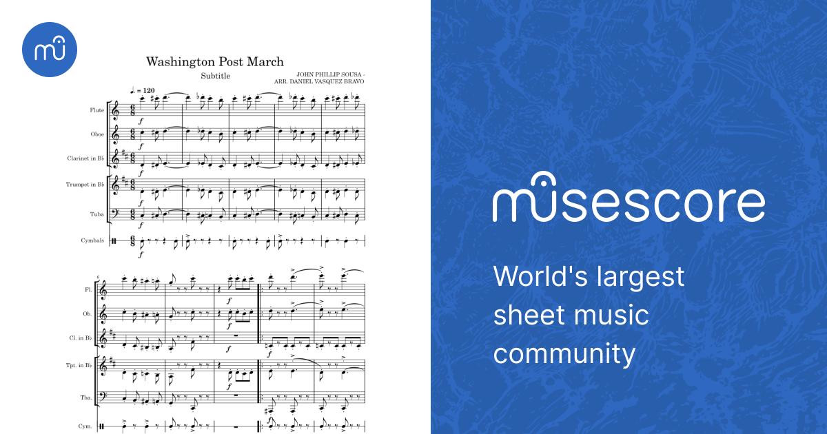 The Washington Post March – John Philip Sousa Sheet Music for Tuba ...
