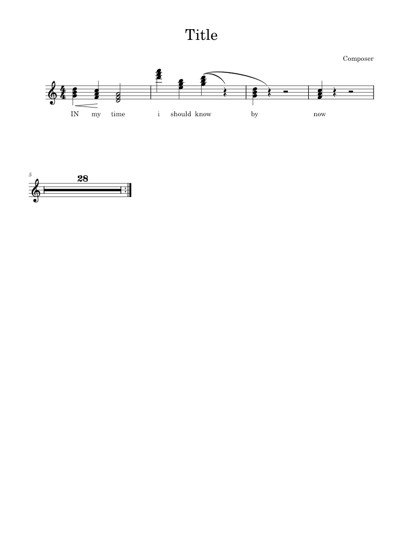 project Sheet music for Piano (Piano-Voice) Easy | Musescore.com