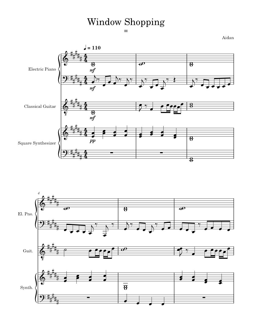 Window Shopping - piano tutorial