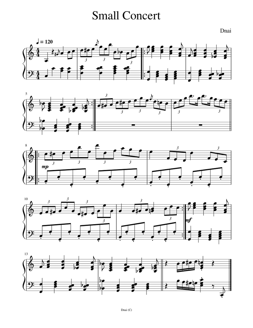 Small Concert Sheet music for Piano (Solo) | Musescore.com