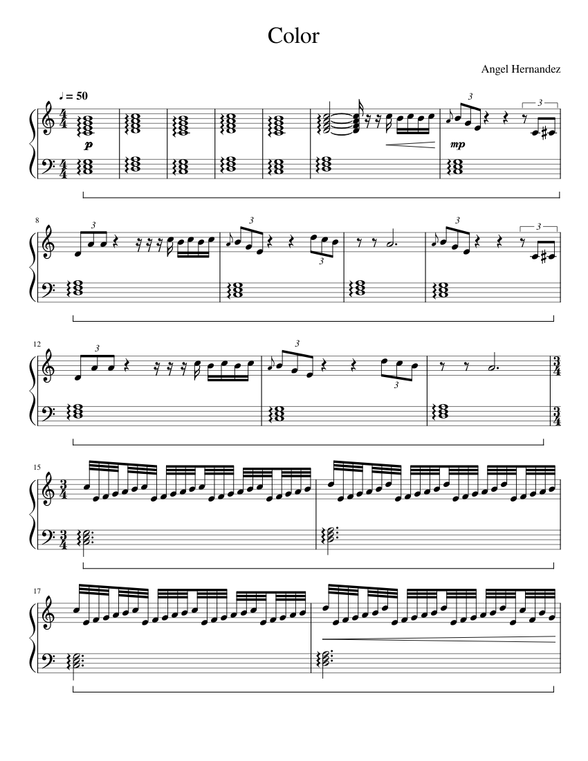 Color Sheet music for Piano (Solo) | Musescore.com